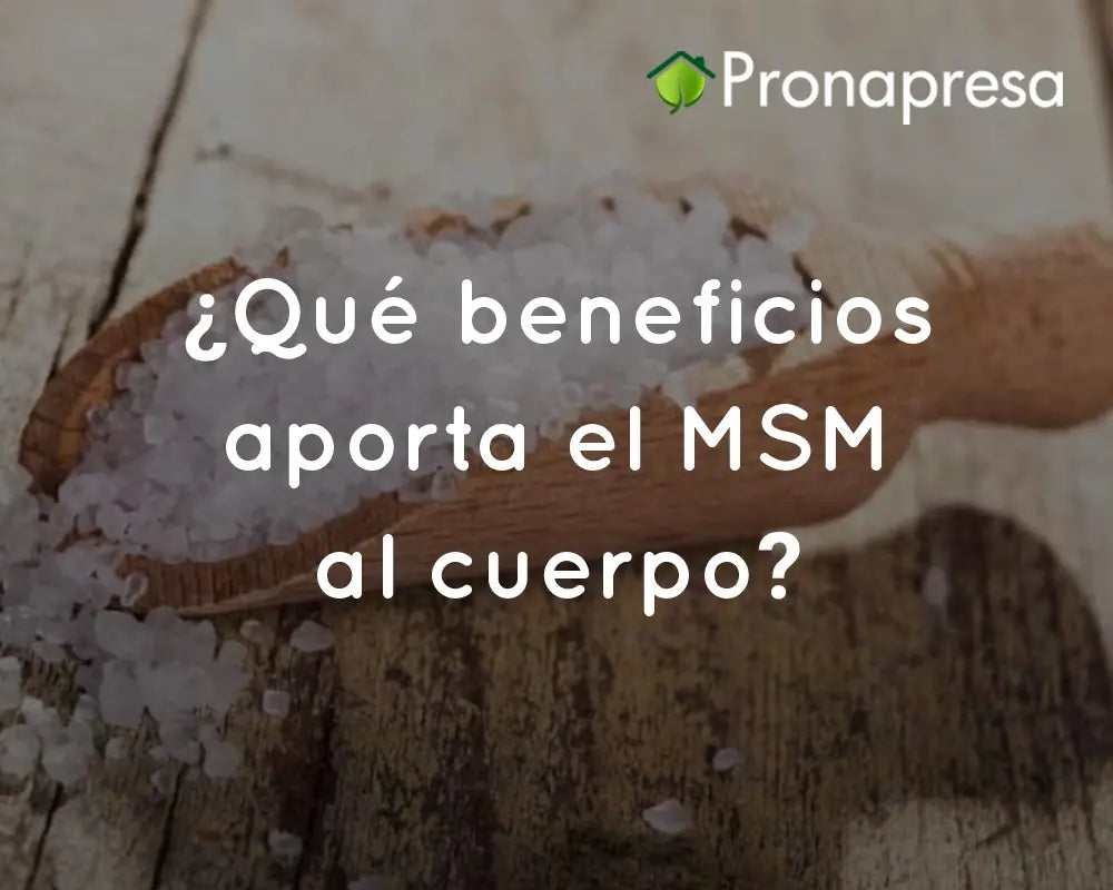¿Qué beneficios aporta el MSM al cuerpo? – Pronapresa