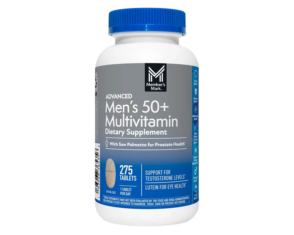 Advanced Men's 50+ Multivitamin Member's Mark 275ct. | Multivitamínico ...